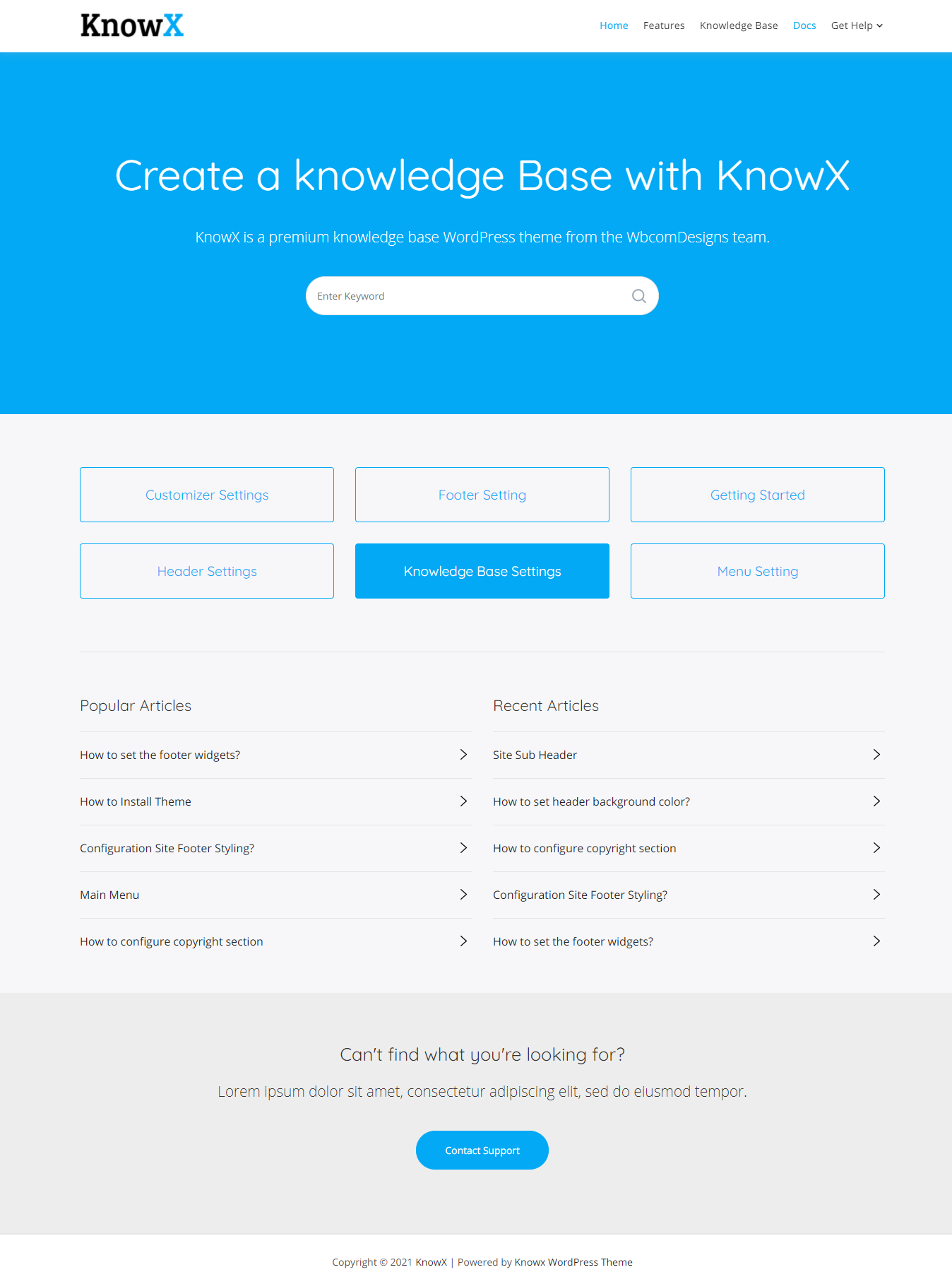 How to set layout for knowledge-base category listing page? – KnowX