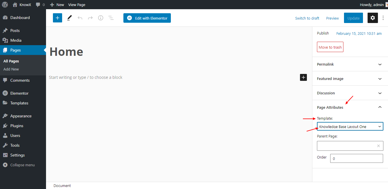 How to set layout for knowledge-base category listing page? – KnowX