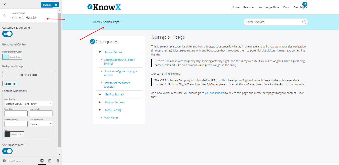Site Sub Header – KnowX